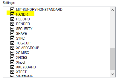 Xmanager Failed to initialize XRandr [5] - Forum Archive - NetSarang Computer