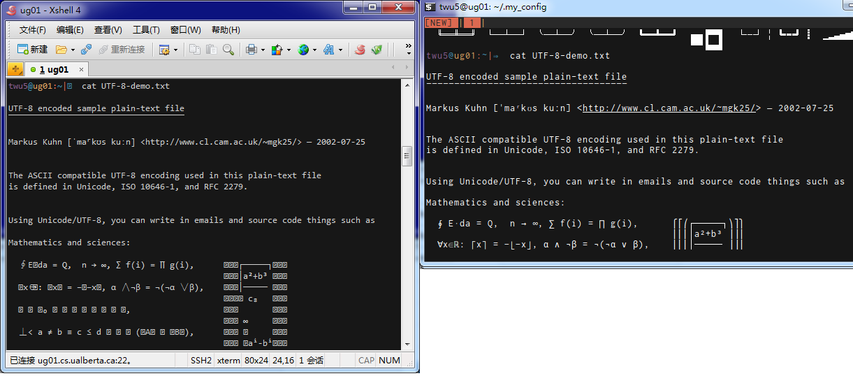 xshell cannot show special UTF-8 symbo [2] - Forum Archive - NetSarang Computer