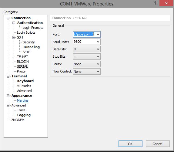 Serial connection to vmware virtual machine named pipe? [12] - Forum ...