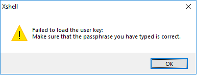 Import SSH private key complain wrong passphrase, works if I just ...